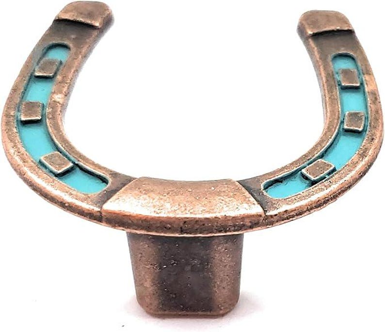 Horseshoe Cabinet Knobs Drawer Door Pull Western Hardware Handle ...