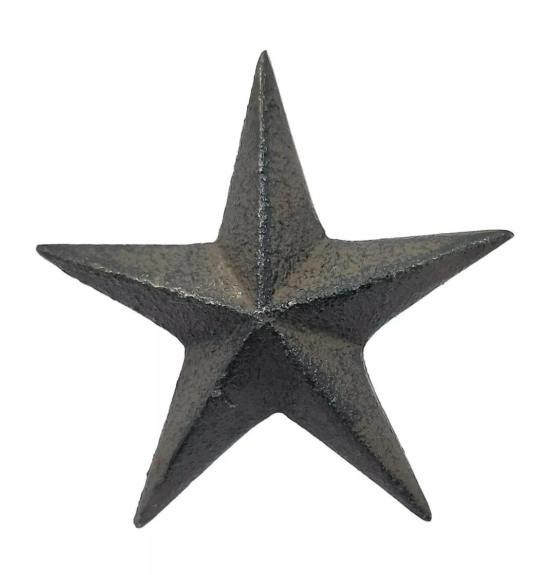 12 Cast Iron Nail Stars Craft Western Decor Texas Lone Star Rustic ...