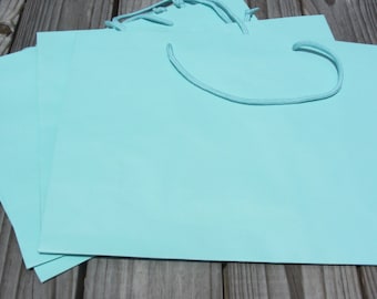 100 Pack 10x5x13 Robins Egg Blue Gift Bags Heavy-weight Paper | Etsy