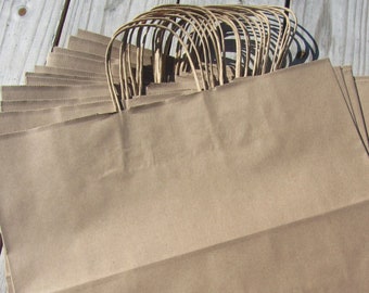 20 Pack Kraft Paper Handle Bags8x4x10 - Etsy