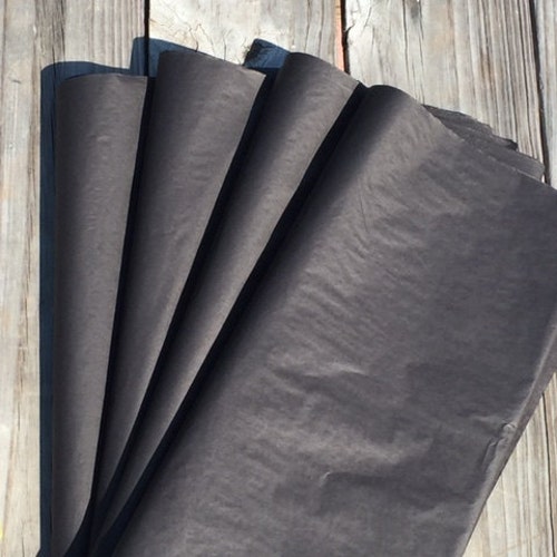 48 Sheets Black Tissue Paper/ Black Pom Pom Tissue Paper/black | Etsy
