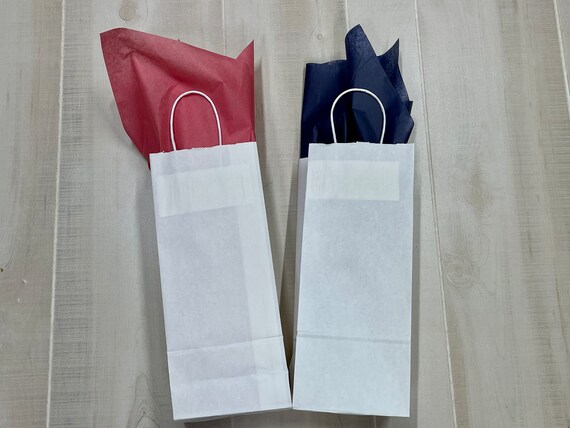 250 Pack 5x3x13 White Kraft Paper Handle - Etsy