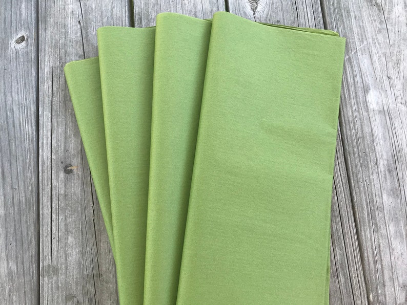 Green Tea Tissue Paper/green 24 Sheets/premium Green Tissue - Etsy