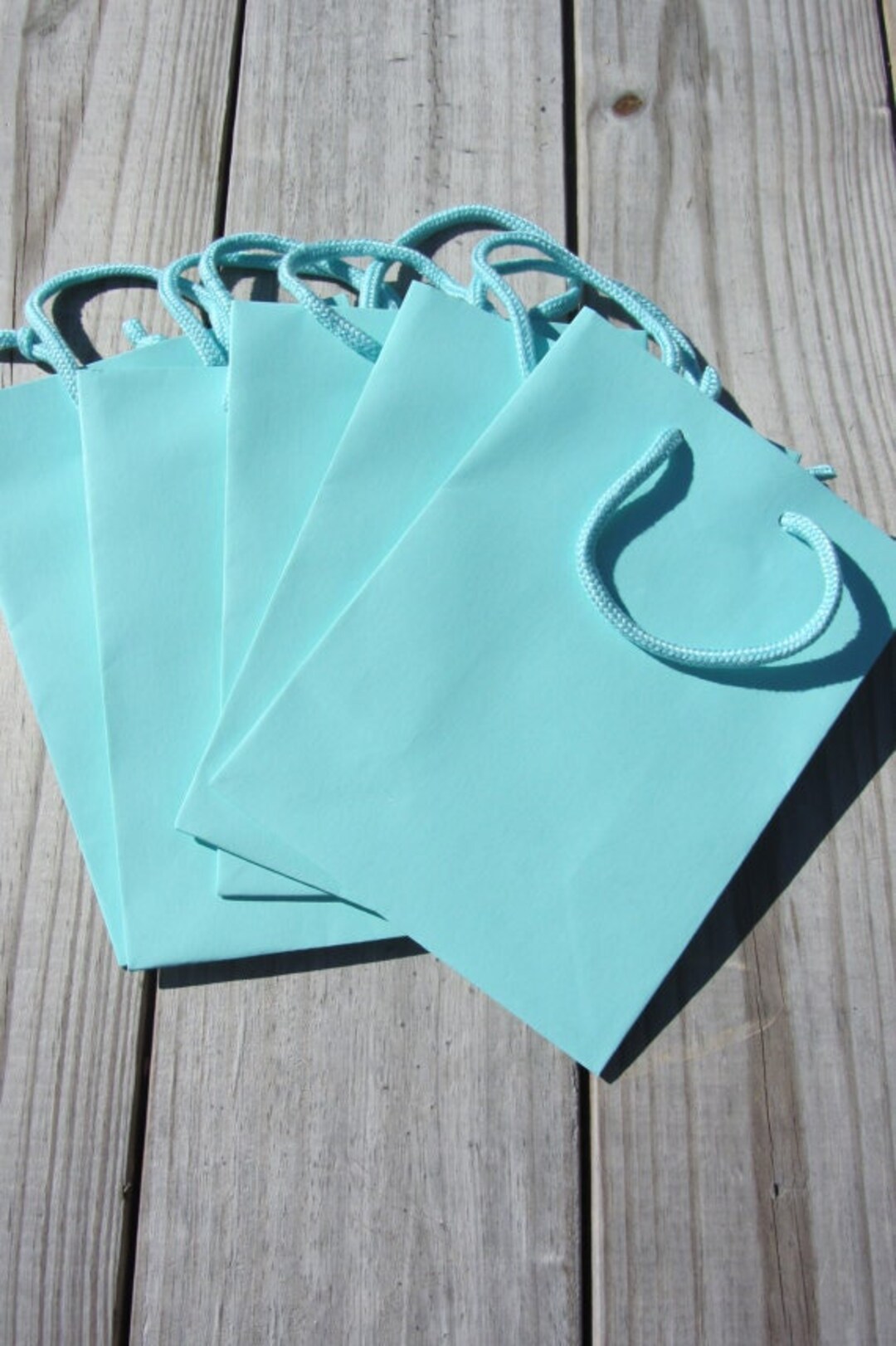 10 Pack - 6.25"x3.5"x8.5" Robins Egg Blue/turquoise Gift Favor Bags ...