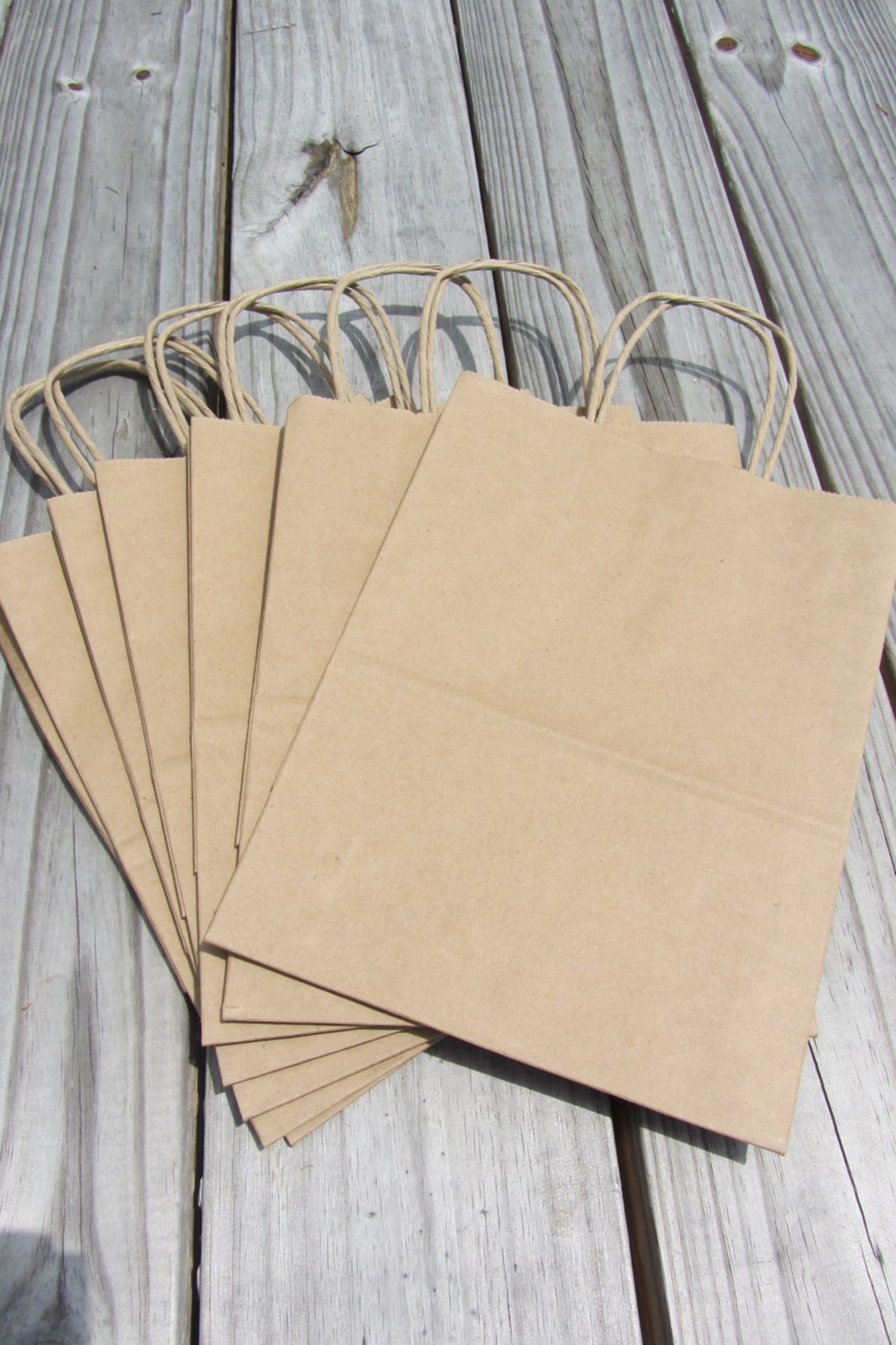 20 Pack Kraft Paper Handle Bags8x4x10 - Etsy