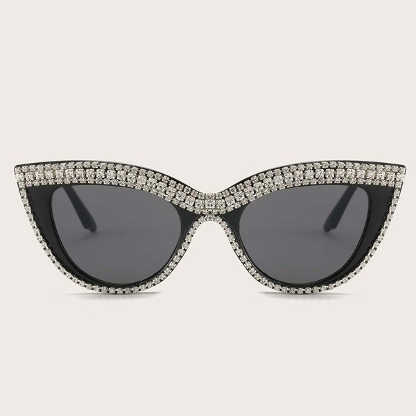 Rhinestones Cat Eye Sunglasses - Etsy