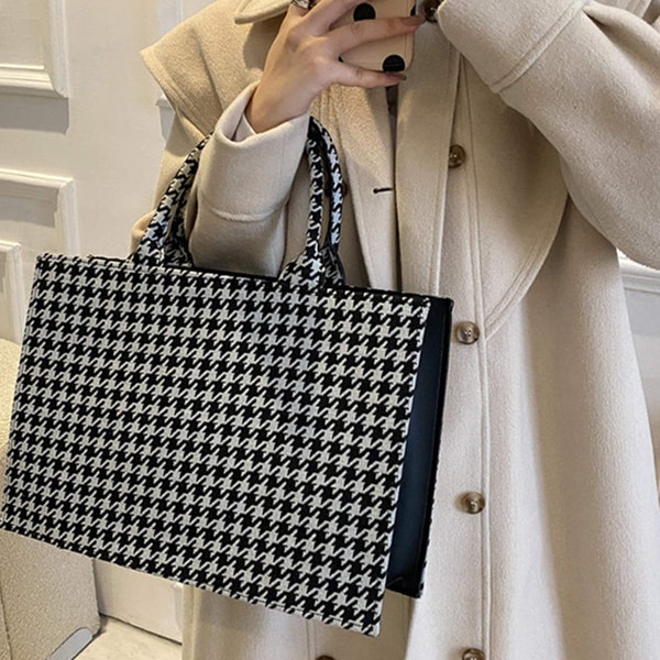 Houndstooth Bag - Etsy