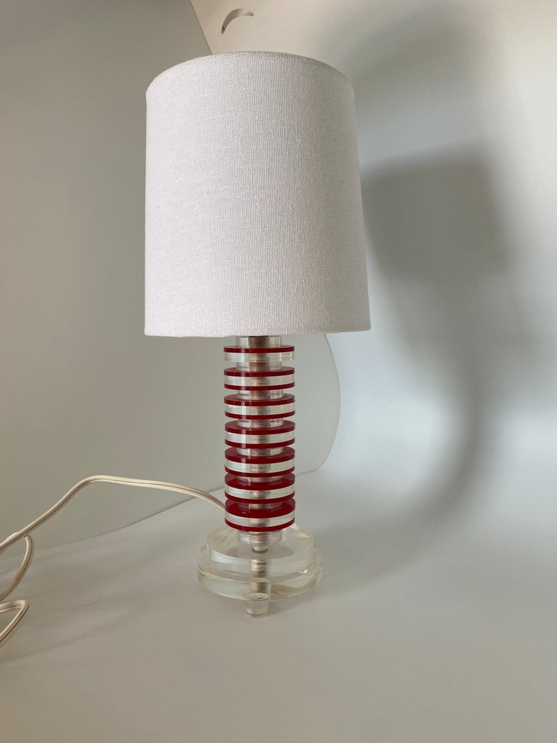 1950 Vintage Lucite Stacked Plates Disc Lamp - Etsy