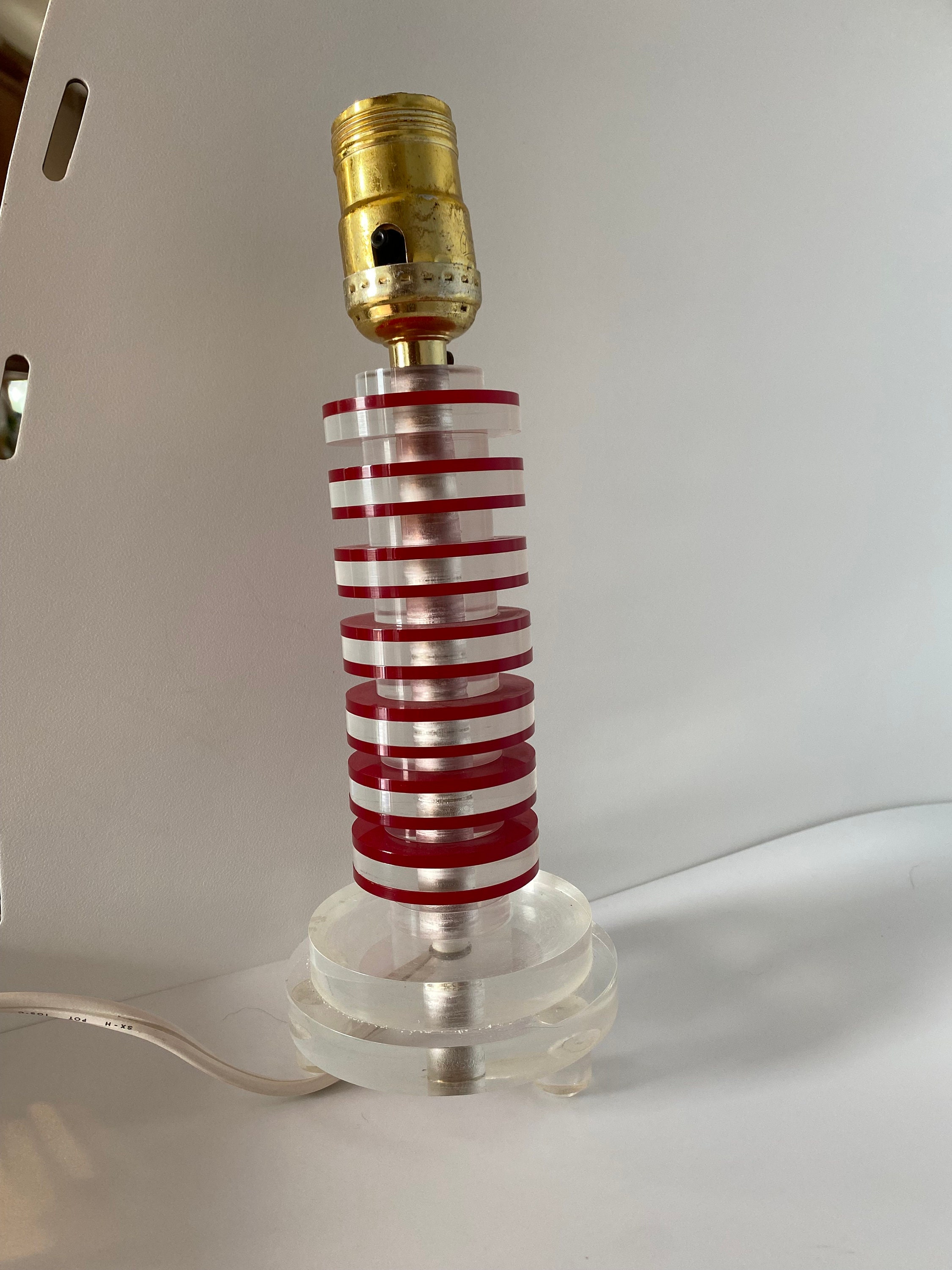 1950 Vintage Lucite Stacked Plates Disc Lamp - Etsy