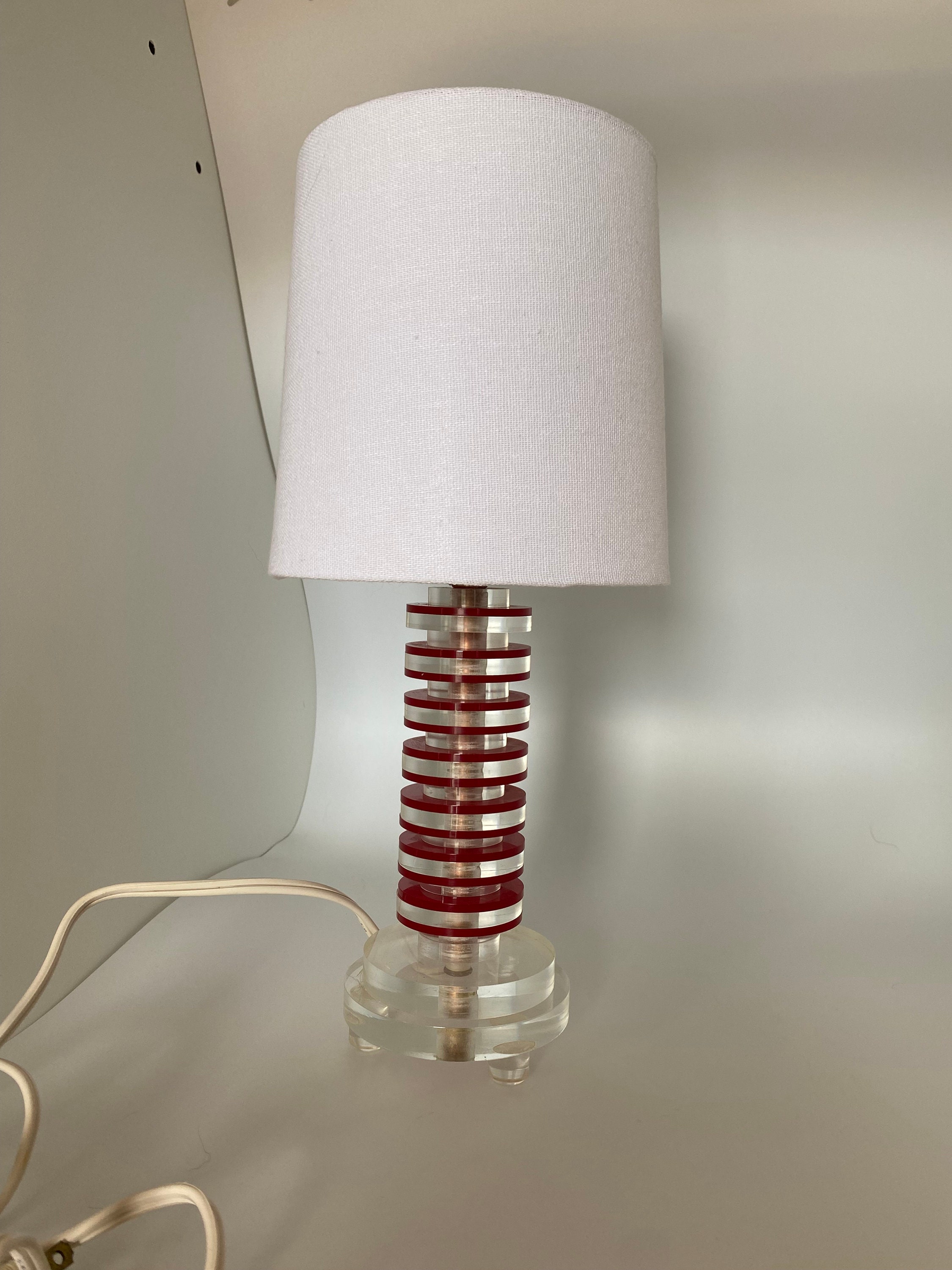 1950 Vintage Lucite Stacked Plates Disc Lamp - Etsy