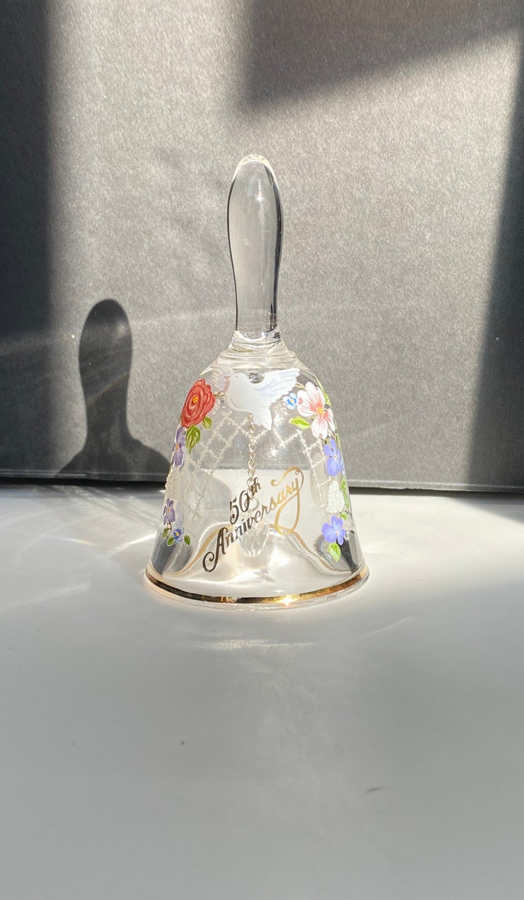 Two Fenton Anniversary Glass Bells 25th and 50th Anniversary - Etsy