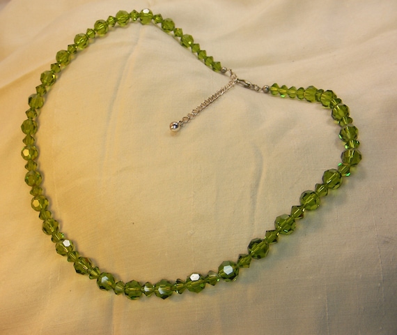 Green Crystal Necklace - Gem
