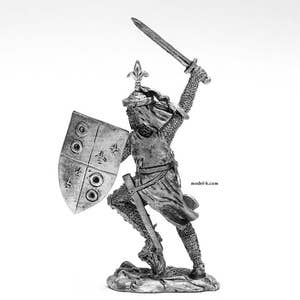 54mm Soldier Guillaume Balnis. Italian Knight XII Century 1:32 Scale ...