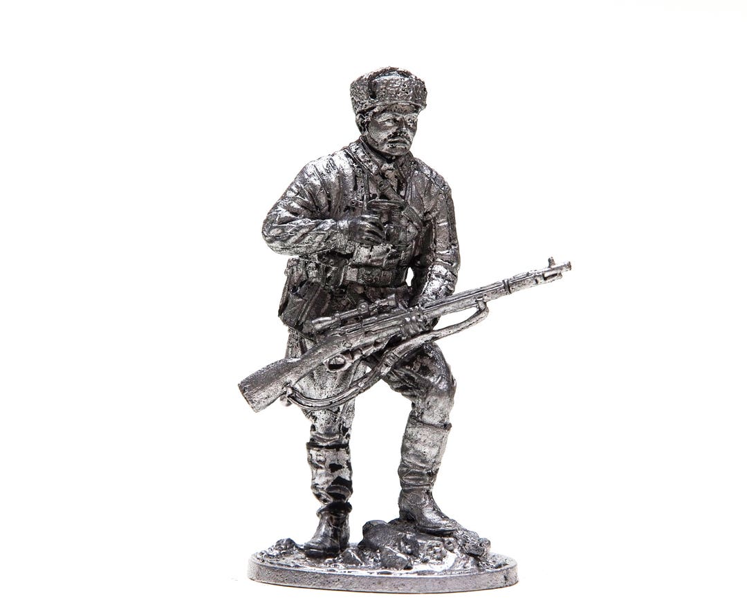 Tin Figure 54mm Sniper Vasily Zaicev 1942 USSR WW II 1:32 Scale - Etsy