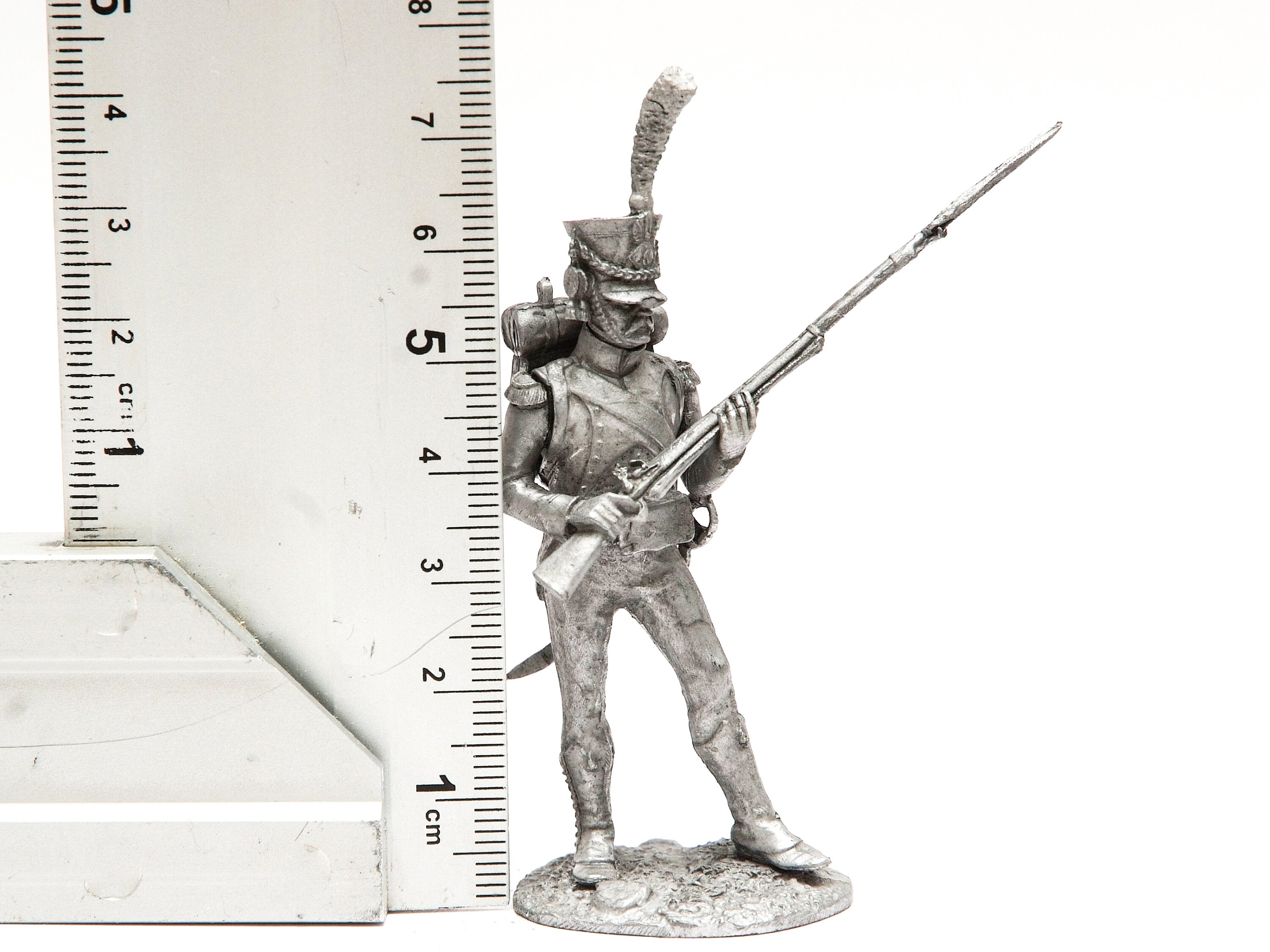 Tin 54mm Napoleonic. Light Infantry Vaulter 1:32 Scale Pewter Sculpture ...