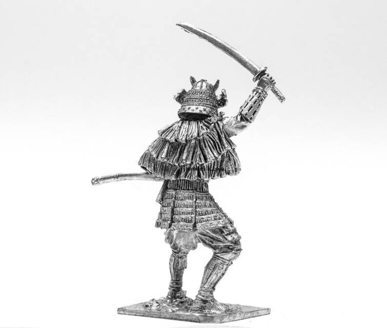 Tin 54mm Samurai in a Straw Cape XVI Century | Etsy