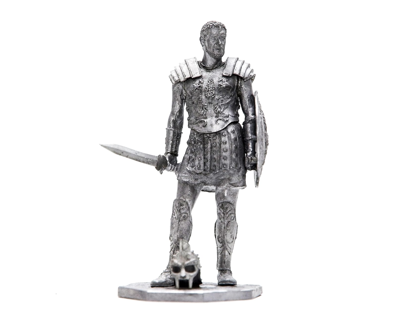 Tin 75mm Rome. Gladiator. Maximus Russell Crowe 1:24 Scale Pewter ...