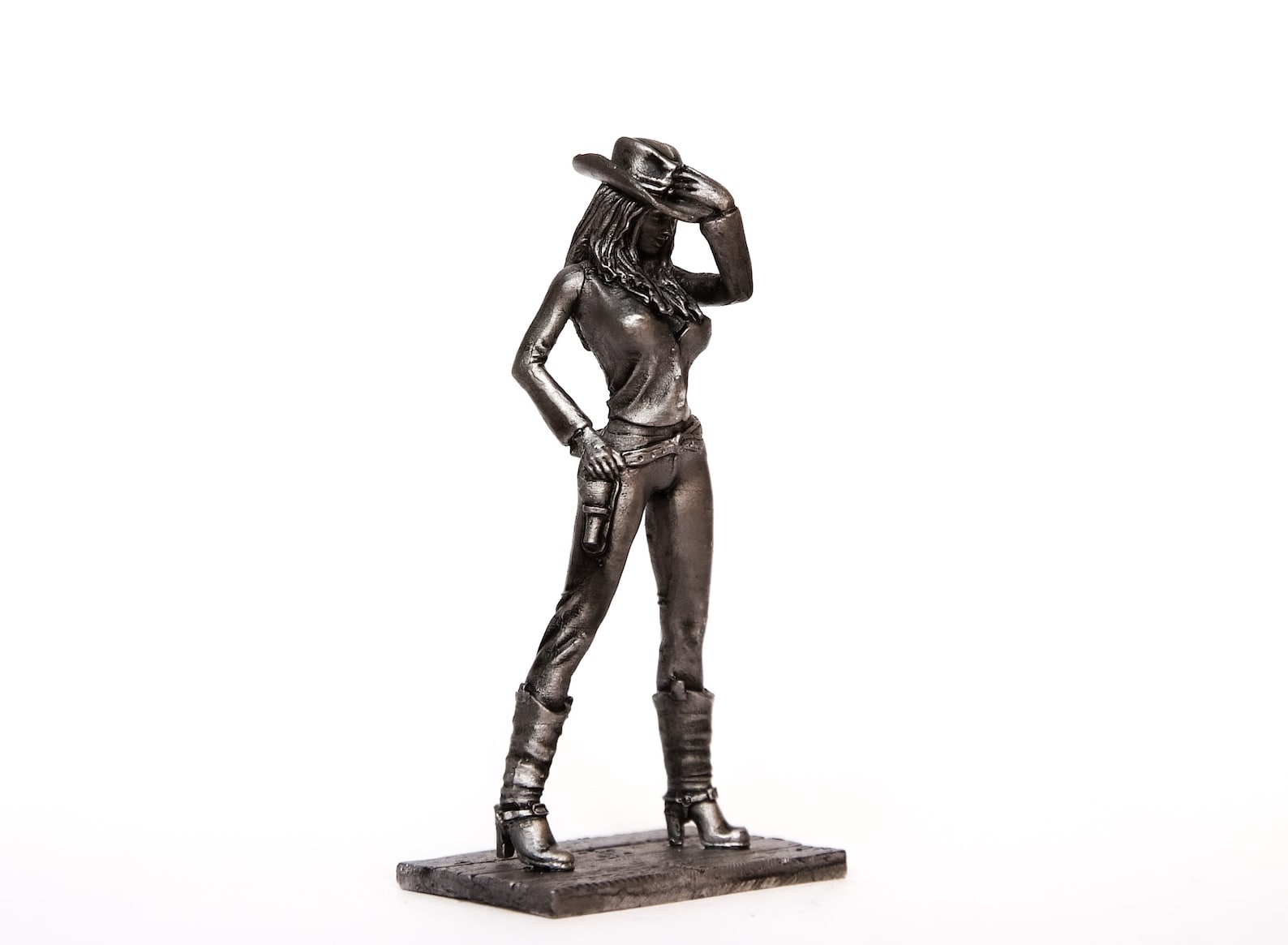 Tin 54mm Cowboy Girl 1:32 Wild West PEWTER MINIATURE COWGIRL - Etsy