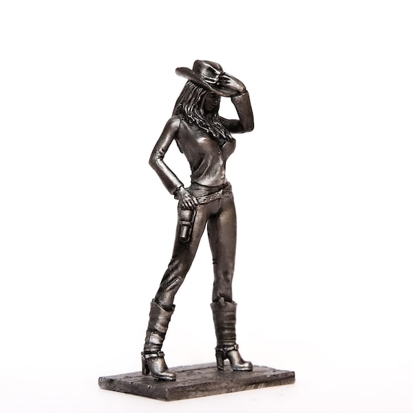 Cowgirl Figurine - Etsy