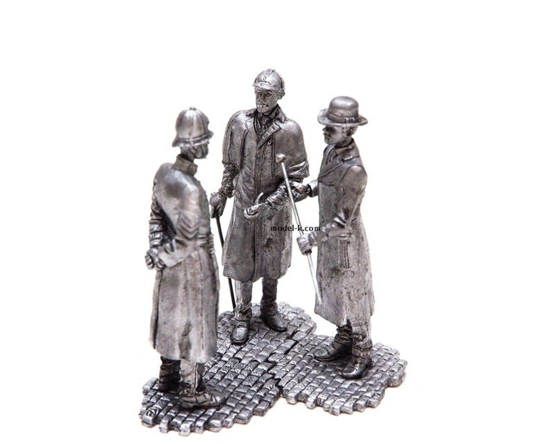 Tin 54mm Sherlock Holmes, Dr. Watson and Inspector G. Lestrade. Arthur ...