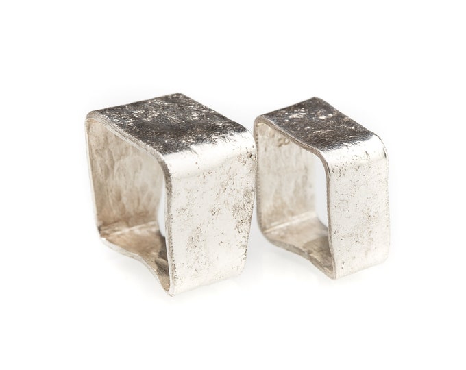 Square Silver Ring - Etsy
