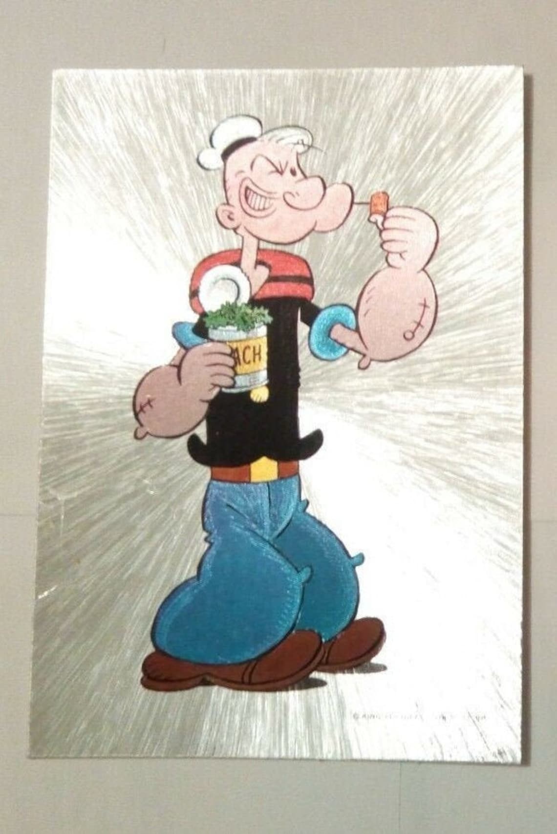 80s Popeye Postcard Dufex Foil Postcard Popeye the Sailor Man - Etsy