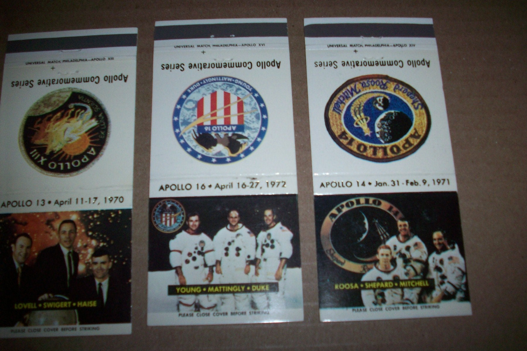 70s Apollo Commemorative Series Matchbook Covers Lot of 5 - Etsy