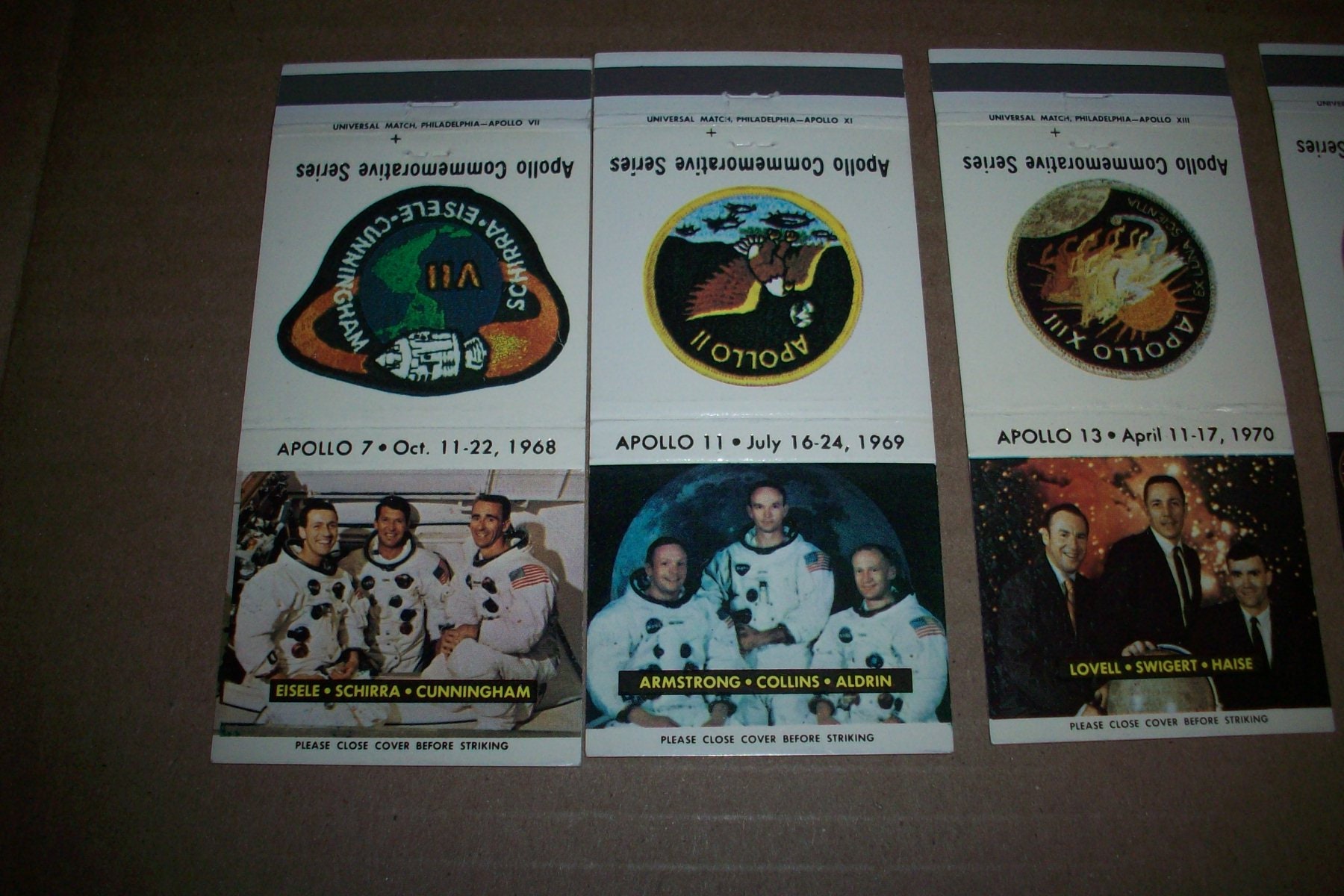 70s Apollo Commemorative Series Matchbook Covers Lot of 5 - Etsy