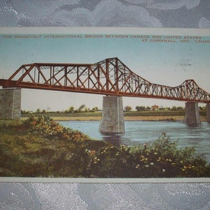 30s the Roosevelt International Bridge Between Canada and United States ...