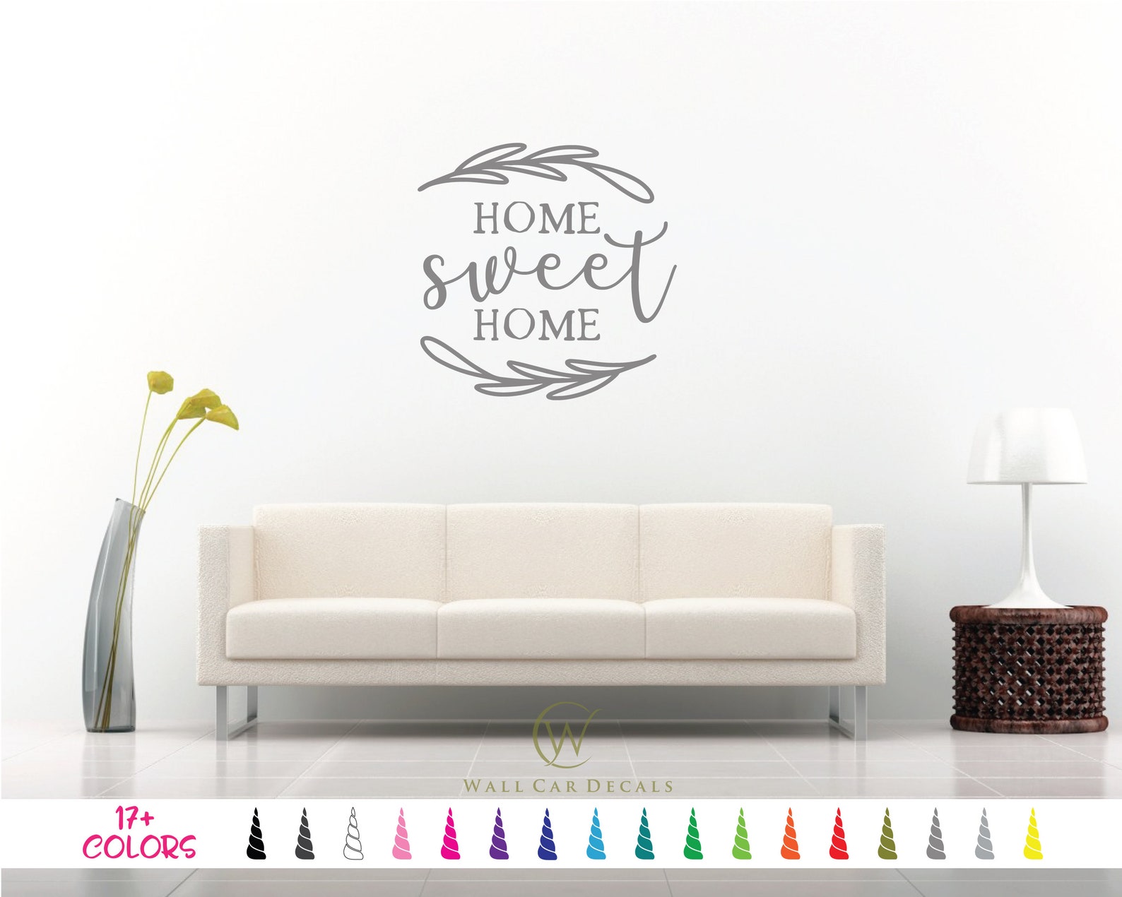Home Sweet Home Vinyl Wall Decal. Custom Decoration Quote Sticker 17 ...