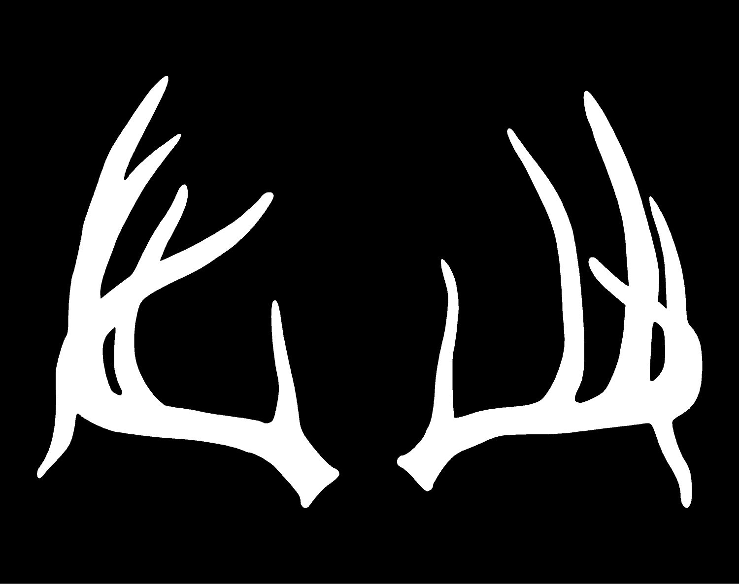 Deer Antlers Vinyl Decal Hunting Buck Point Sticker Ford Dodge | Etsy