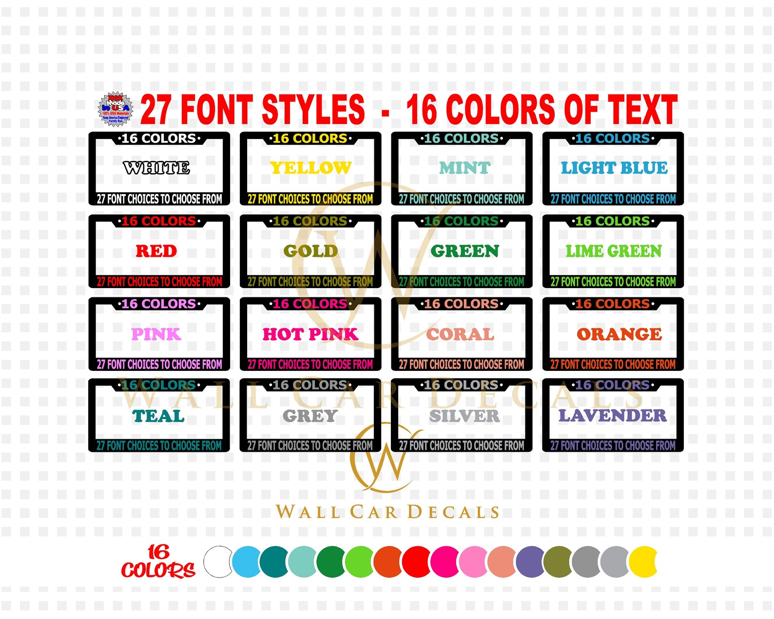 Design Your Own Personalized Black License Plate Vanity Frame - Etsy