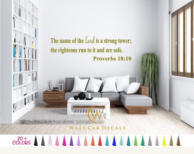 Jesus the Name Above All Names Christian Stickers Vinyl Wall Bible ...