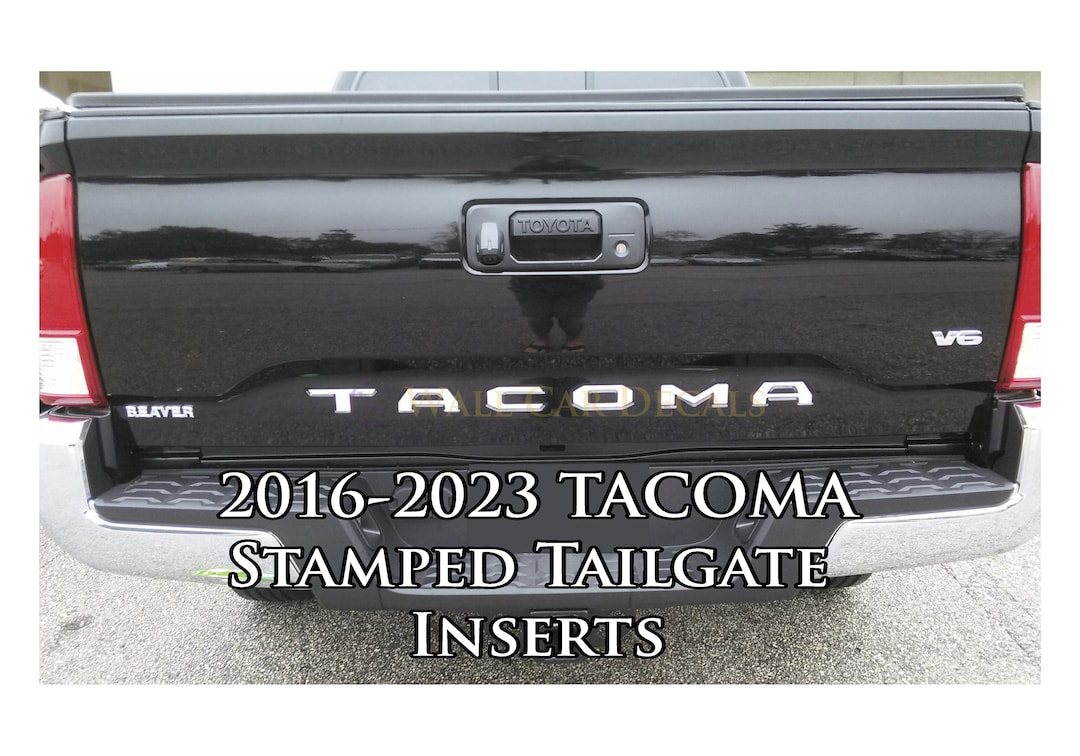 Stamped Tailgate Insert Letters Decals for 2016 17 18 2019 2020 Toyota ...