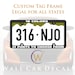 Design Your Own Personalized 50 State Legal Black License - Etsy