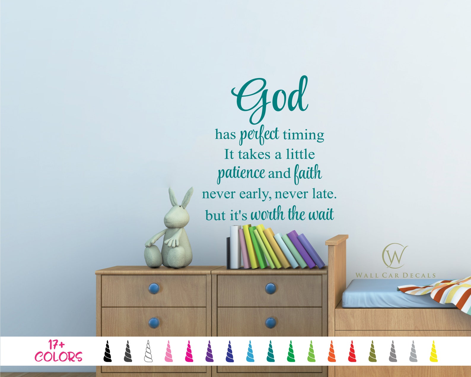 God Has Perfect Timing Vinyl Wall Decal Custom Decoration - Etsy