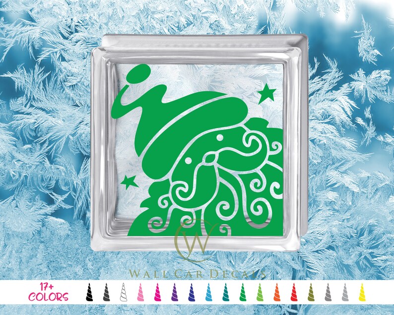 Glass Block Decals Santa Clause DIY Christmas Decoration - Etsy