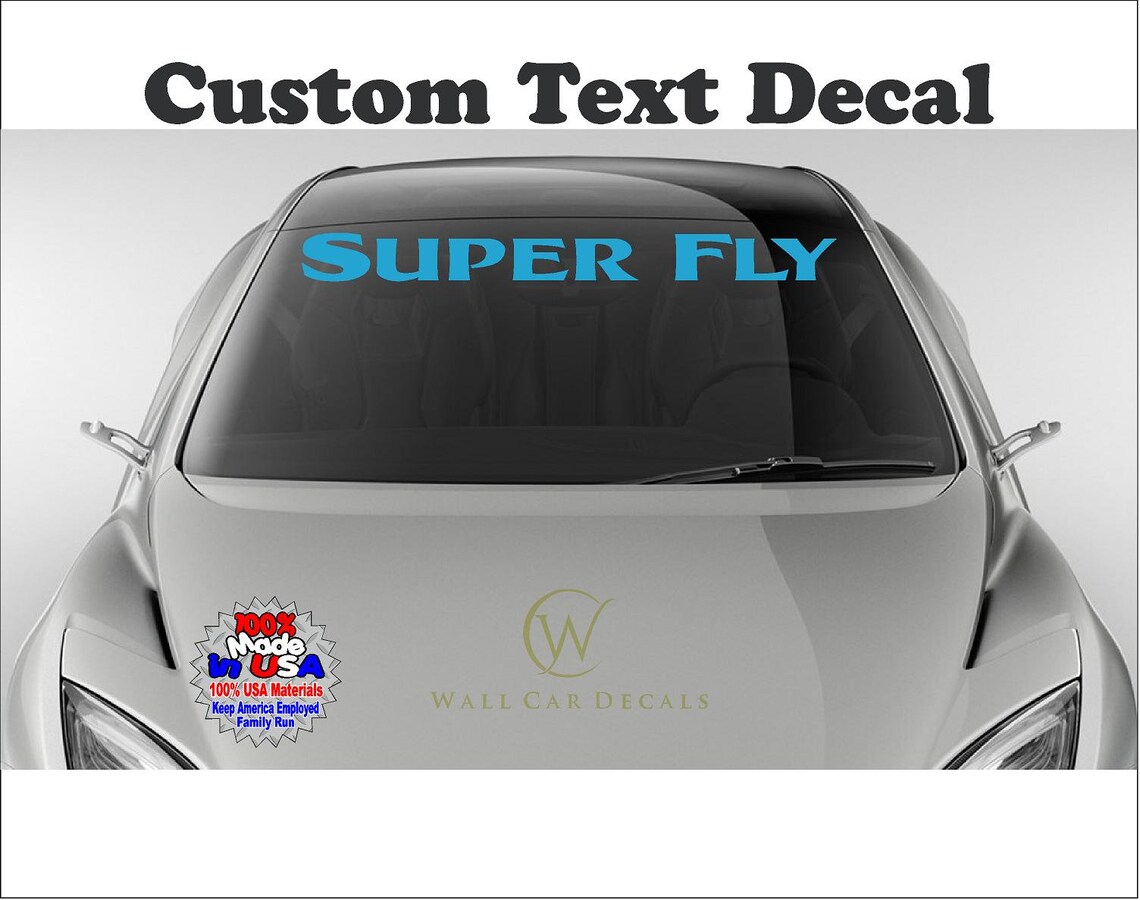 Custom Windshield Decal Personalized Letters Numbers Car - Etsy