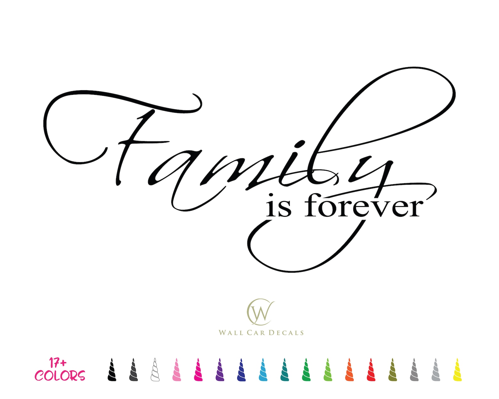 Family is Forever Inspirational Removable Wall Quote Saying - Etsy