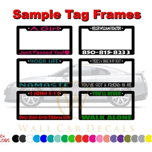 Design Your Own Personalized Black License Plate Vanity Frame - Etsy