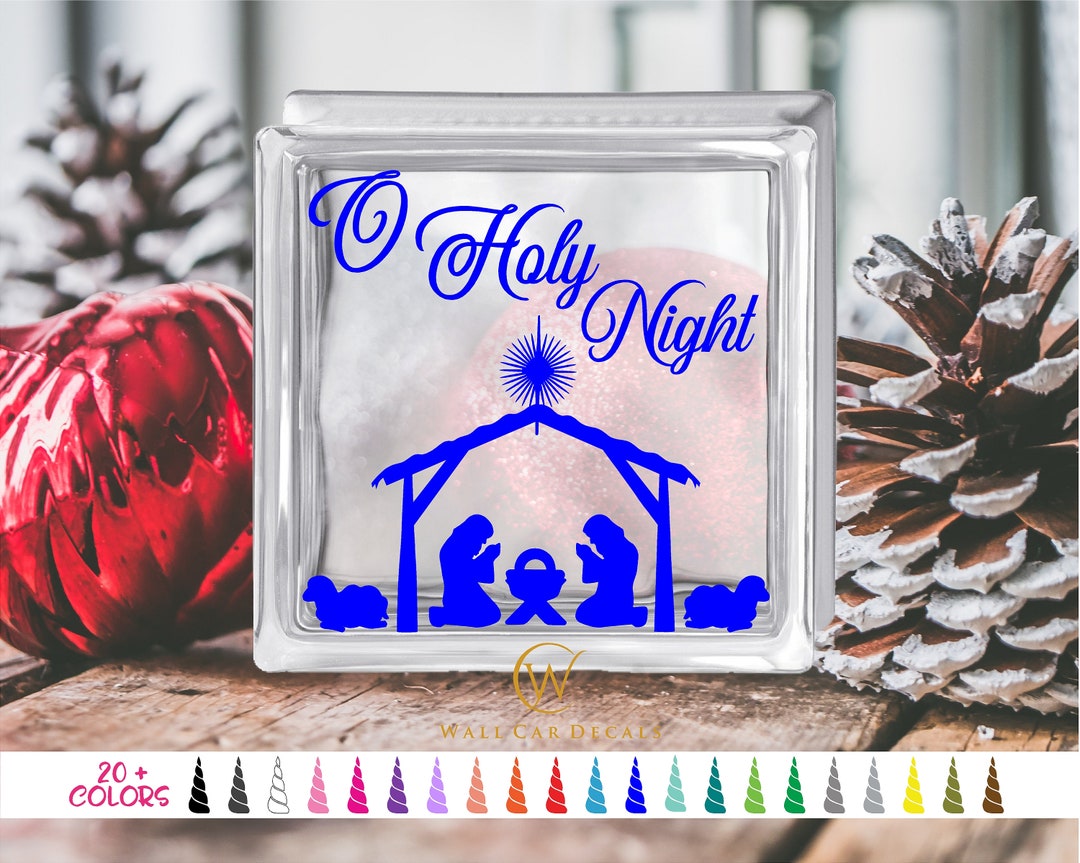 Nativity Christmas Decal, DIY Christmas Sticker, 6" 8" Holiday Light ...