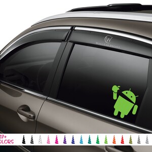 Funny Android Eating Apple iPhone Vinyl Decal. 17 Colors - Multiple ...
