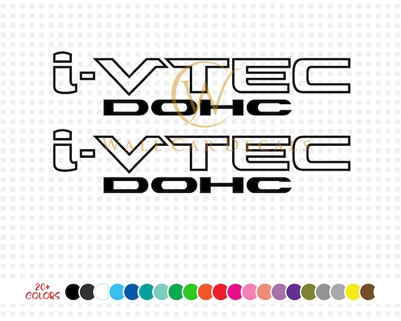 2x I-vtec DOHC Vinyl Decals. 9 11.5 Sticker Fits - Etsy
