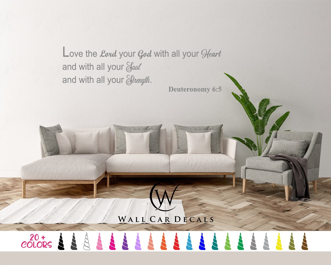 Deuteronomy 6 5 Love the Lord With All Your Heart Soul | Etsy