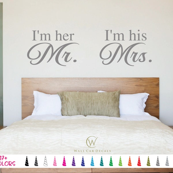 Mr and Mrs Decal - Etsy
