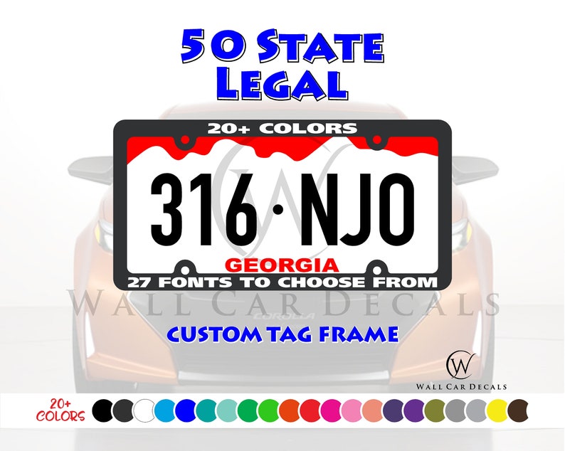 Design Your Own Personalized 50 State Legal Black License - Etsy