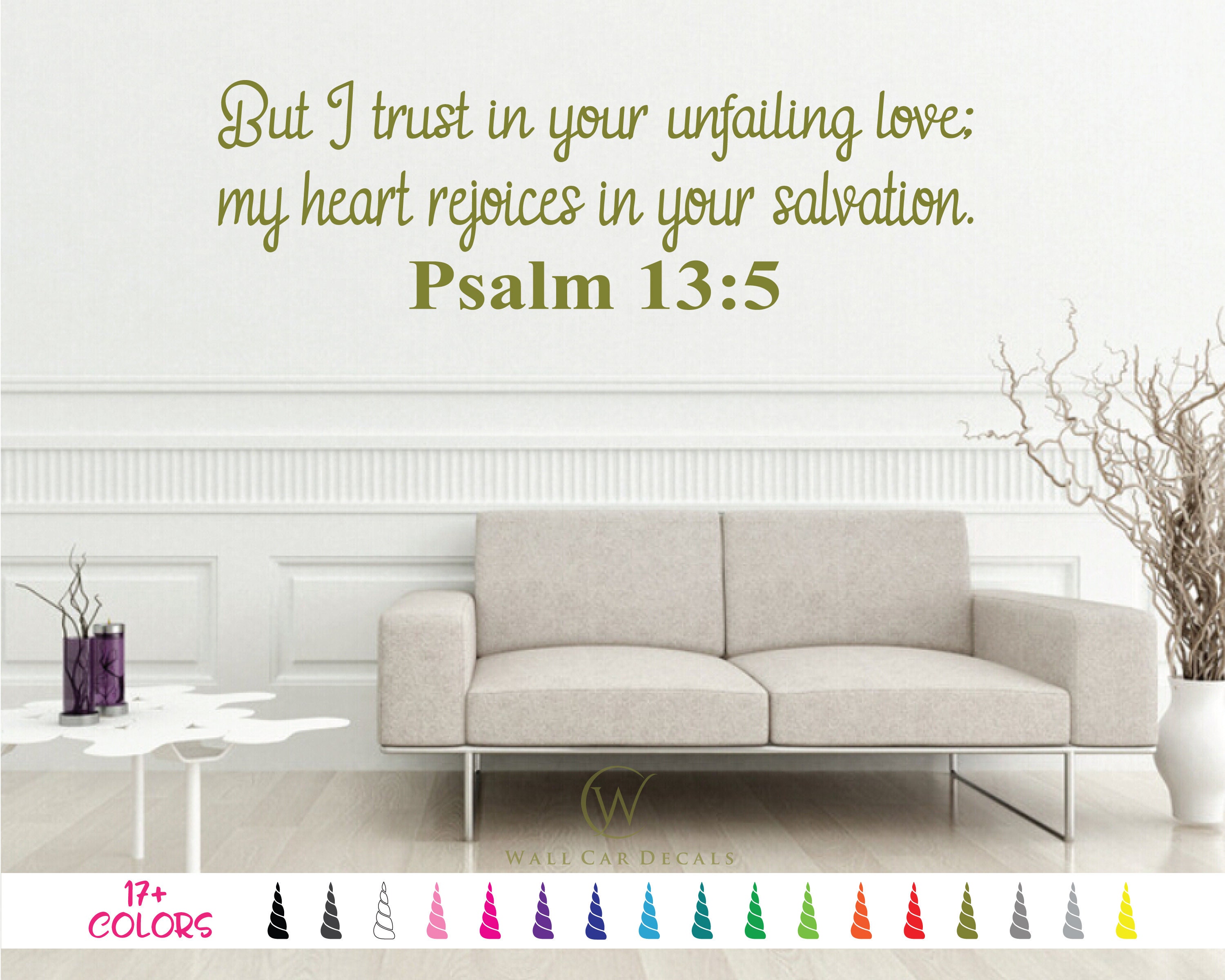 Psalm 13:5 Decal Bible Wall Decal Scripture Wall Decal | Etsy