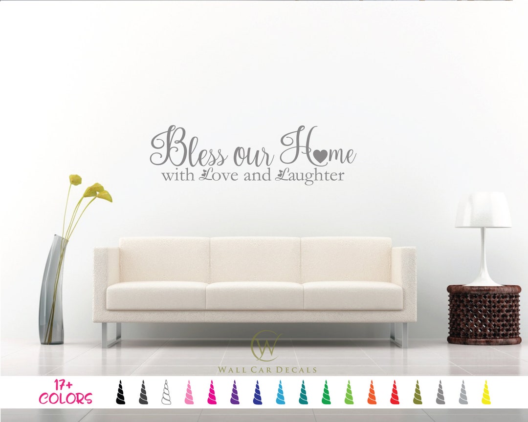Bless Our Home Wall Decal, Christian Home Decor, Religious Wall Art ...