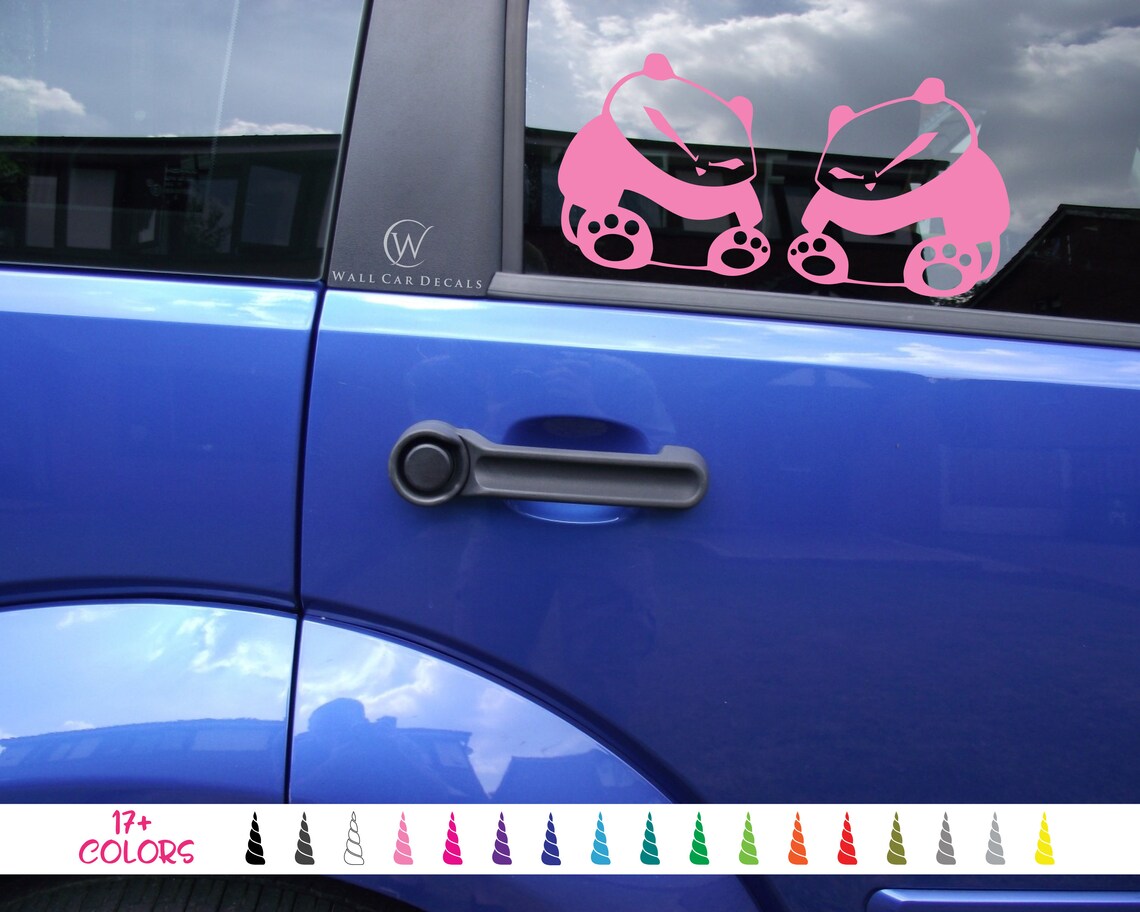 2 Panda Vinyl Decal 17 Colors Multiple Size Choice Custom - Etsy