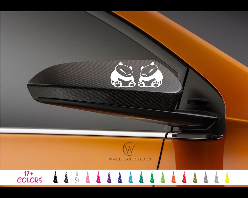 2 Panda Vinyl Decal 17 Colors Multiple Size Choice Custom - Etsy